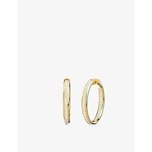 APM MONACO Riviera Alloy And Cubic Zirconia Hoop Earrings - Yellow