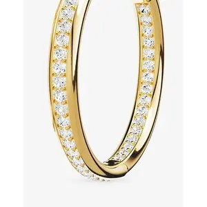 APM MONACO Riviera Alloy And Cubic Zirconia Hoop Earrings - Yellow