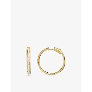 APM MONACO Riviera Alloy And Cubic Zirconia Hoop Earrings - Yellow