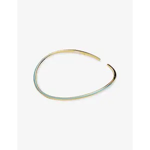 APM MONACO Riviera 18ct Gold-plated Alloy And Blue Enamel Necklace - Yellow