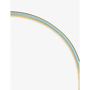 APM MONACO Riviera 18ct Gold-plated Alloy And Blue Enamel Necklace - Yellow