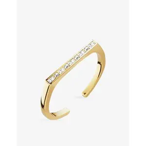 APM MONACO Les Reflets 18ct -gold Plated Alloy And Cubic Zirconia Ring - Yellow