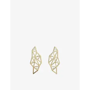 APM MONACO Labyrinthe Alloy And Cubic Zirconia Drop Earrings - Yellow
