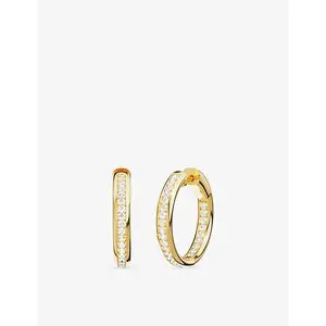 APM MONACO Riviera Alloy And Cubic Zirconia Hoop Earrings - Yellow