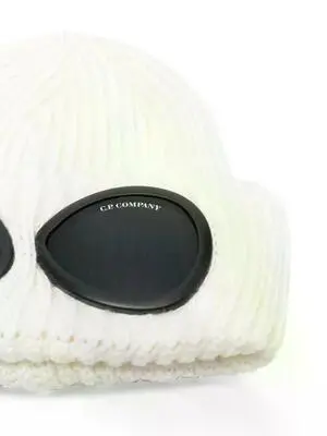 C.P. COMPANY Goggle-detail Ribbed Beanie Hat