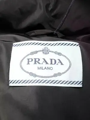 Prada 2010s Enamel Triangle Logo Puffer Jacket