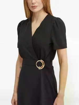 MORGAN Buckle-detail Wrap-style Mini Dress