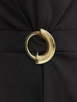 MORGAN Buckle-detail Wrap-style Mini Dress