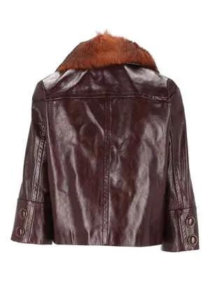 Chloé Short Leather Jacket - Purple