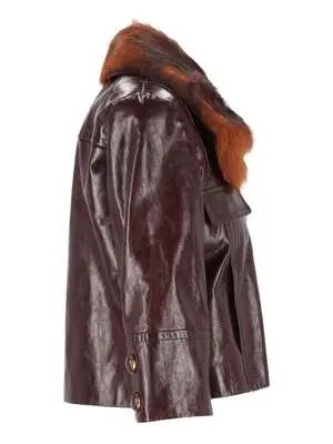 Chloé Short Leather Jacket - Purple
