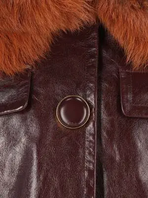Chloé Short Leather Jacket - Purple