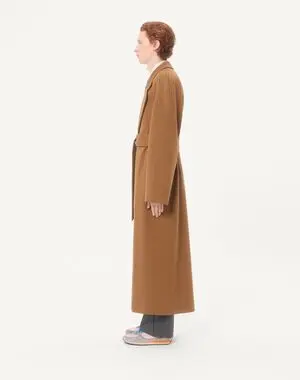 Valentino Garavani Light Wool Drap Coat With Belt