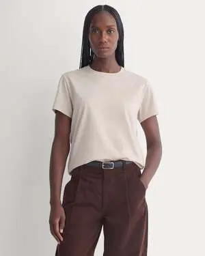 Everlane Box-cut Tshirt, Essential Cotton Size - Peyote