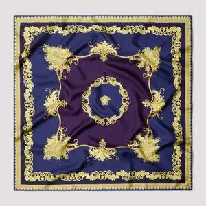 Versace Foulard Style Scarf 90x90 - Blue