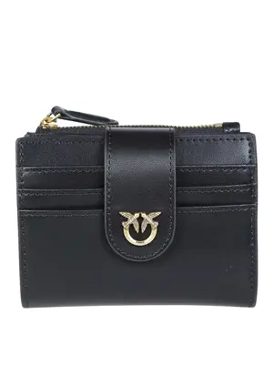Pinko Multi-purpose Vitello Mini Wallet - Nero