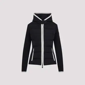 Moncler Zip-up Puffer Cardigan With Quilted Down-filled Warmth