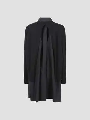 Sacai Poplin-cotton Knit Dress
