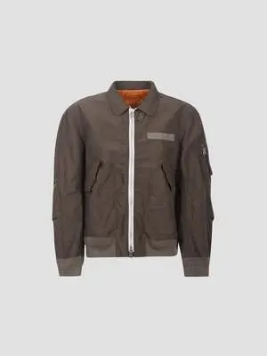 Sacai Lightweight Twill Blouson Jacket - D/khaki