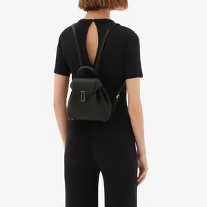 VALEXTRA Iside Mini Leather Backpack - Black