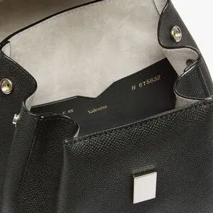 VALEXTRA Iside Mini Leather Backpack - Black