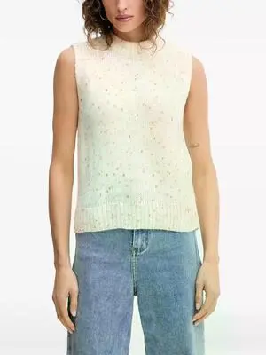 SILVIAN HEACH Speckled Sleeveless Sweater - Neutrals