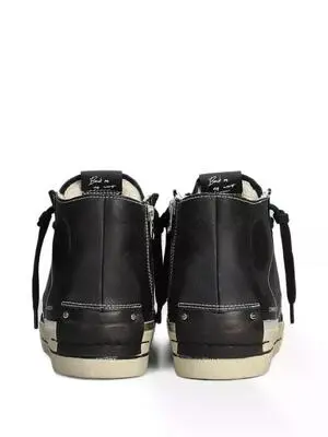 CRIME LONDON Distressed-effect High-top Sneakers