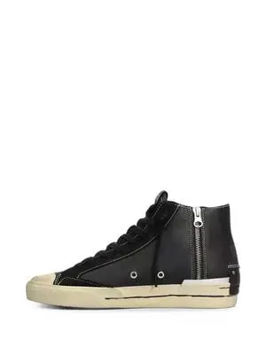 CRIME LONDON Distressed-effect High-top Sneakers
