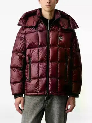 Armani Exchange Quilted Hooded Jacket - Red