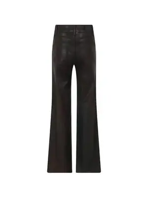 Paige Sasha Coated Logo-patch Straight-leg Jeans - Brown