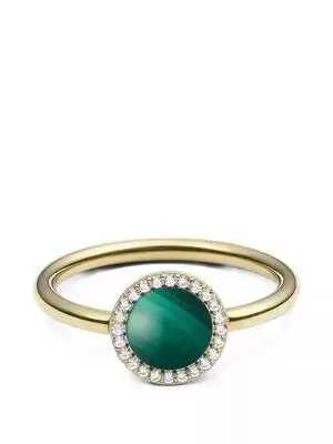 DANIEL WELLINGTON Round Malachite Ring - Gold