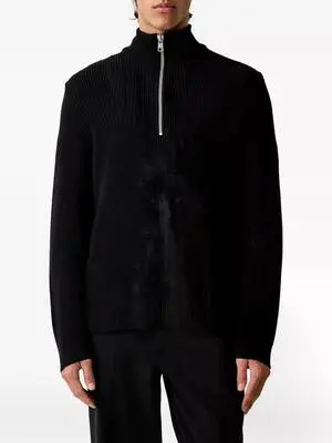 Marc O'polo Ribbed-knit Half-zip Sweater