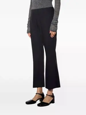 Liviana Conti Elasticated-waistband Cropped Trousers - Black