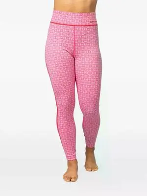 Kari Traa Rose Light Patterned High-waisted Base Layer Leggings - Pink