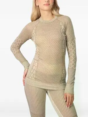 Kari Traa Smekker Geometric-pattern Ski Base Layer - Brown