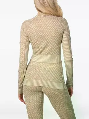 Kari Traa Smekker Geometric-pattern Ski Base Layer - Brown