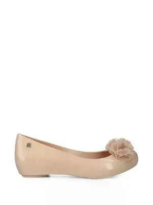 Melissa Ultragirl Floral-detail Ballet Flats - Neutrals