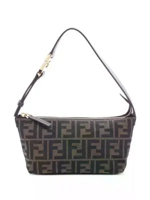 Fendi 2020s Small Vanity Pouch Zucca Shoulder Bag - Brown