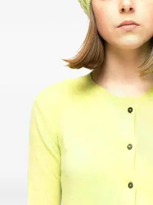 LA ROSE Cashmere Button-up Cardigan