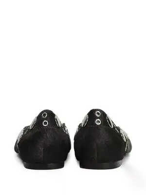 BIBI LOU Eyelet-embellished Ballet Flats - Brown