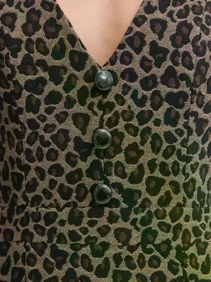 MORGAN V-neck Button Mini Dress