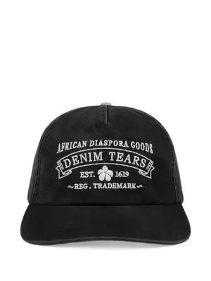 DENIM TEARS Adg Stamp Cap - Black