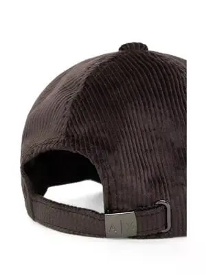 Armani Exchange Logo-embroidered Corduroy Baseball Cap