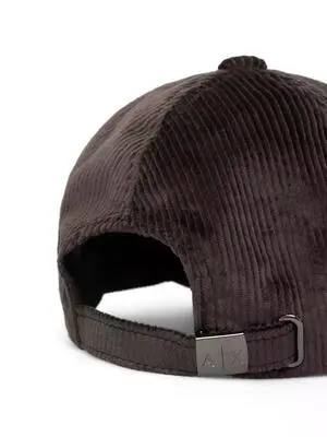 Armani Exchange Logo-embroidered Corduroy Baseball Cap