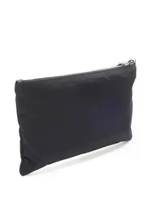 Prada 2020s Triangle Logo Clutch Bag