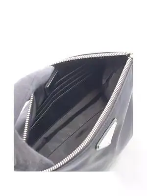 Prada 2020s Triangle Logo Clutch Bag