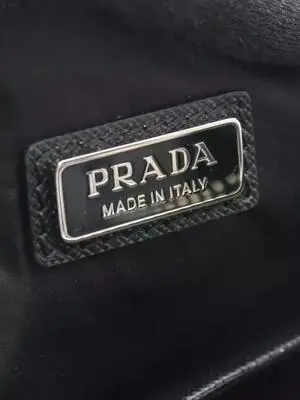Prada 2020s Triangle Logo Clutch Bag