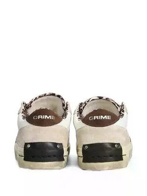 CRIME LONDON Playoff Glitter-panel Leopard-print Sneakers