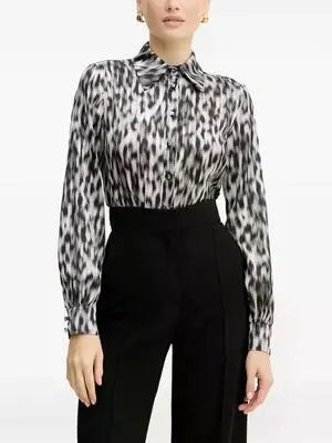 SILVIAN HEACH Animal-print Buttoned Shirt - White