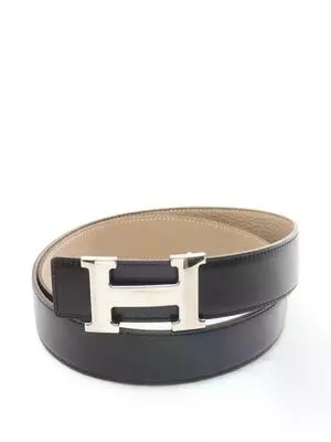 Hermès 2008 Constance H-belt Reversible Belt - Black