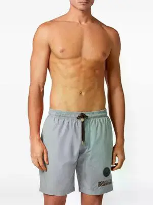 PLEIN SPORT Logo-patch Drawstring Swim Shorts